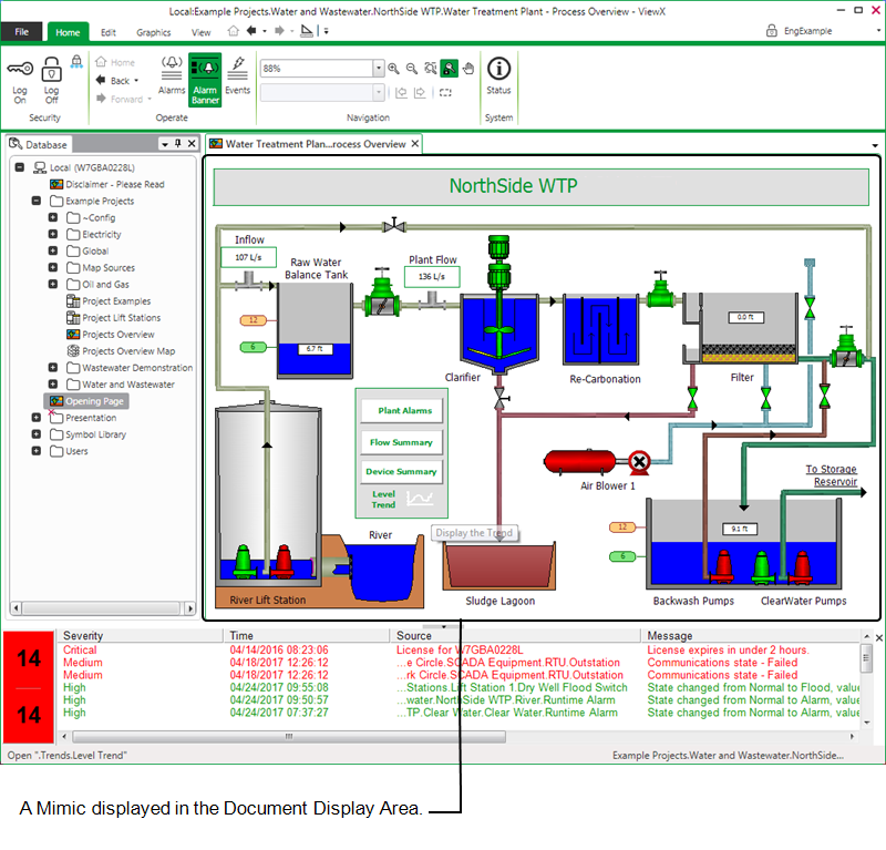 Geo Scada Expert Tutorial Document Display Area Using The Viewx Interface